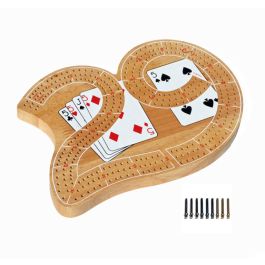 Wooden Cribbage "29" Shape Board