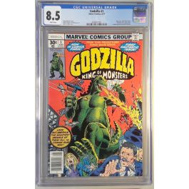 GODZILLA 1 (1977) CGC 8.5 1ST MARVEL GODZILLA APPEARANCE
