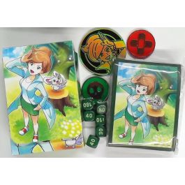 Pokemon TCG: Professor Juniper Deck Box and 65 Protector sleeves (coins ...